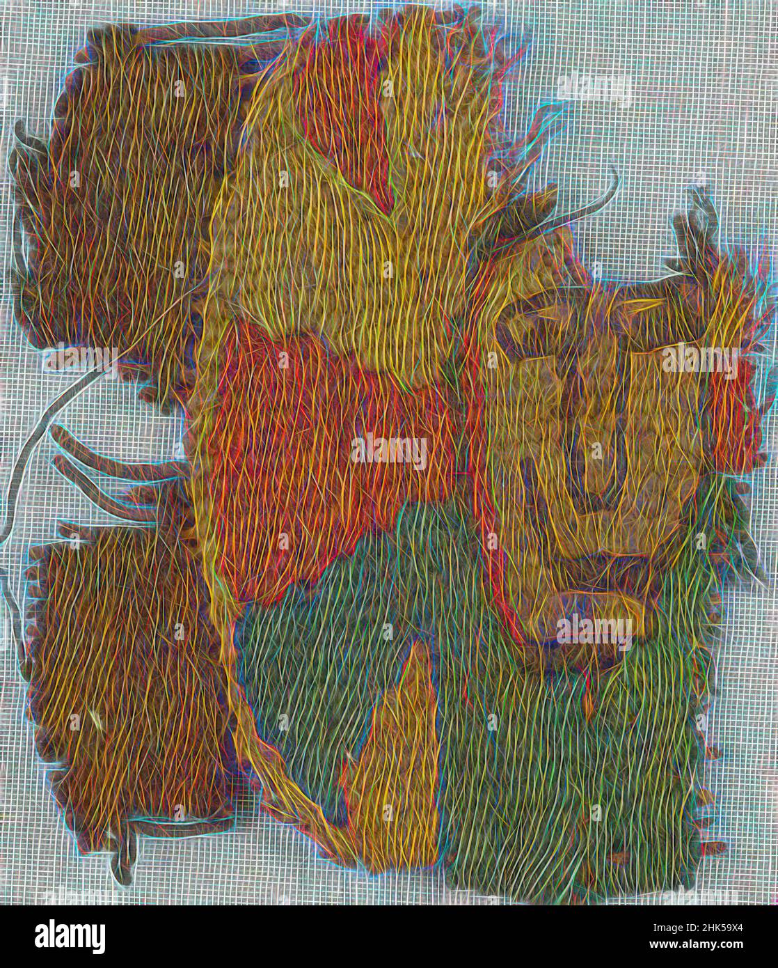 Inspired by Fragment with Figural Decoration, Coptic, Flax, wool, 5th ...