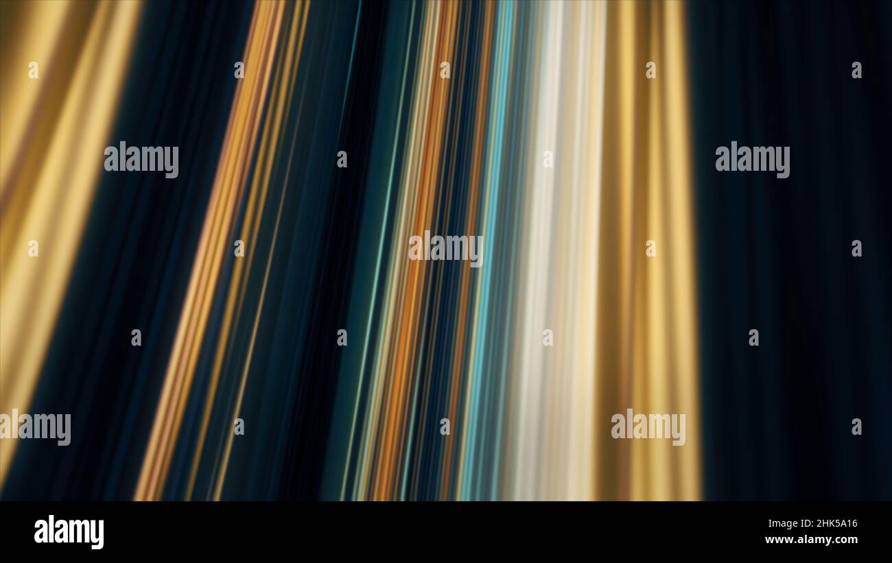 Abstract moving light beams of different colors on black background ...