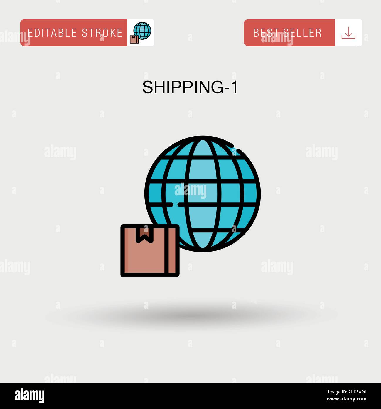 Freight transportation vector line Stock Vector Images - Alamy