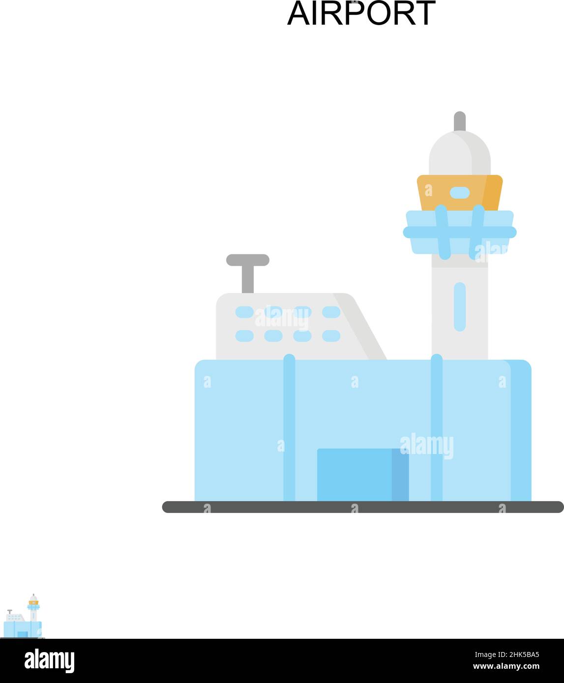 Airport Simple vector icon. Illustration symbol design template for web ...