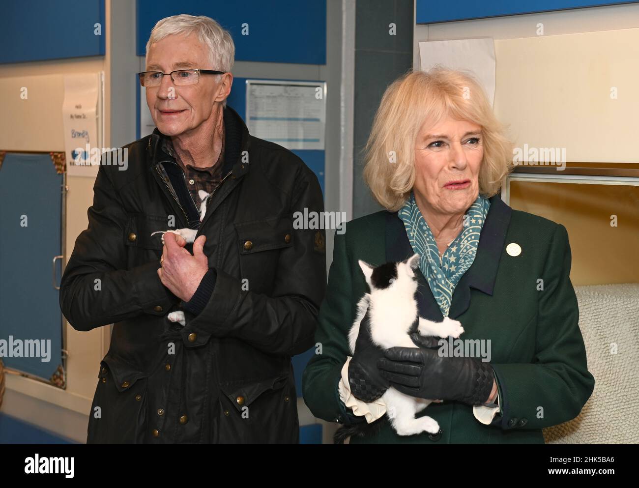 The Duchess of Cornwall with Battersea Ambassador Paul O'Grady during ...