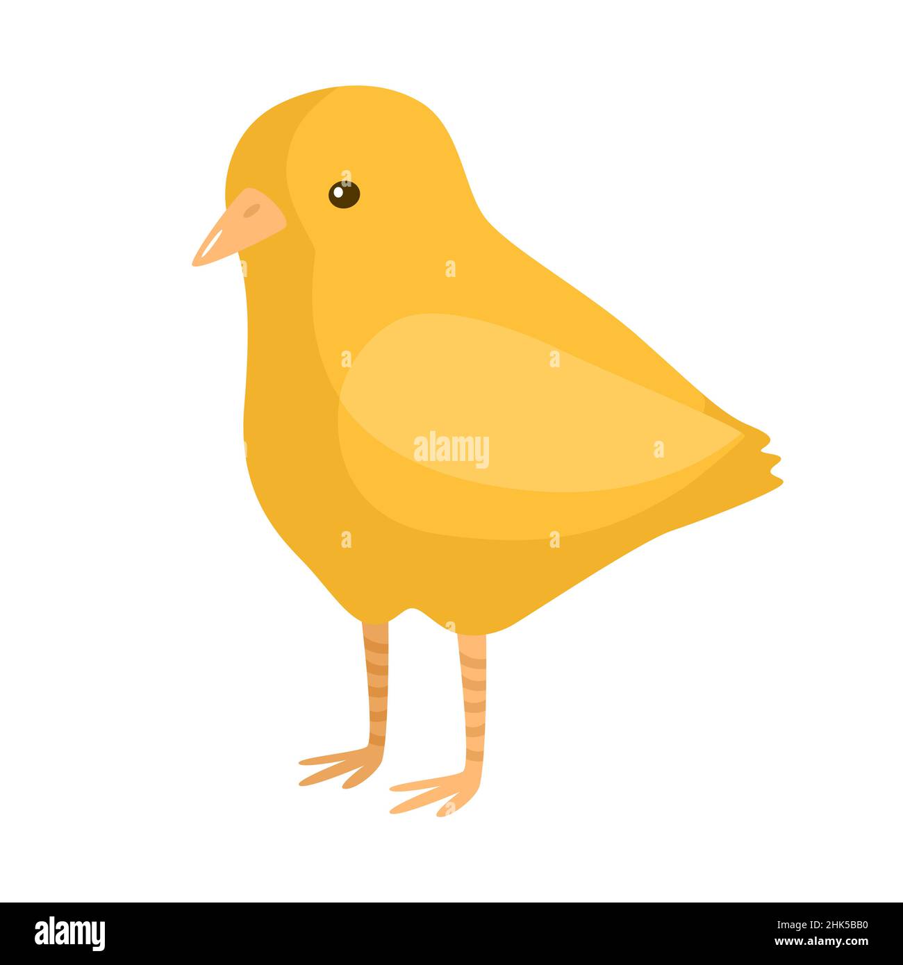 Cute chick isolated on white background. Funny cartoon character farm ...