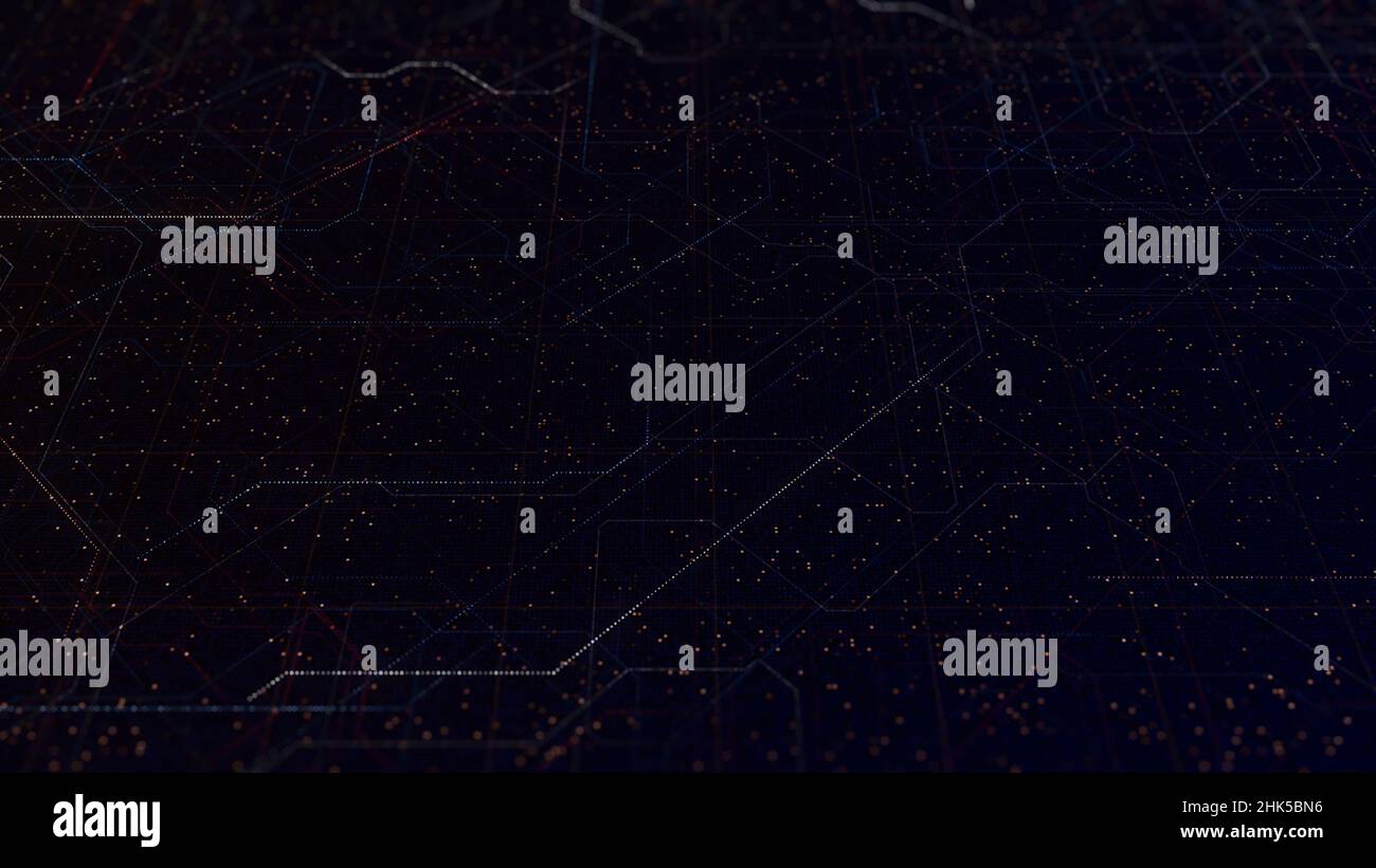 Lines moving in diagram on dark background. Animation. Beautiful ...