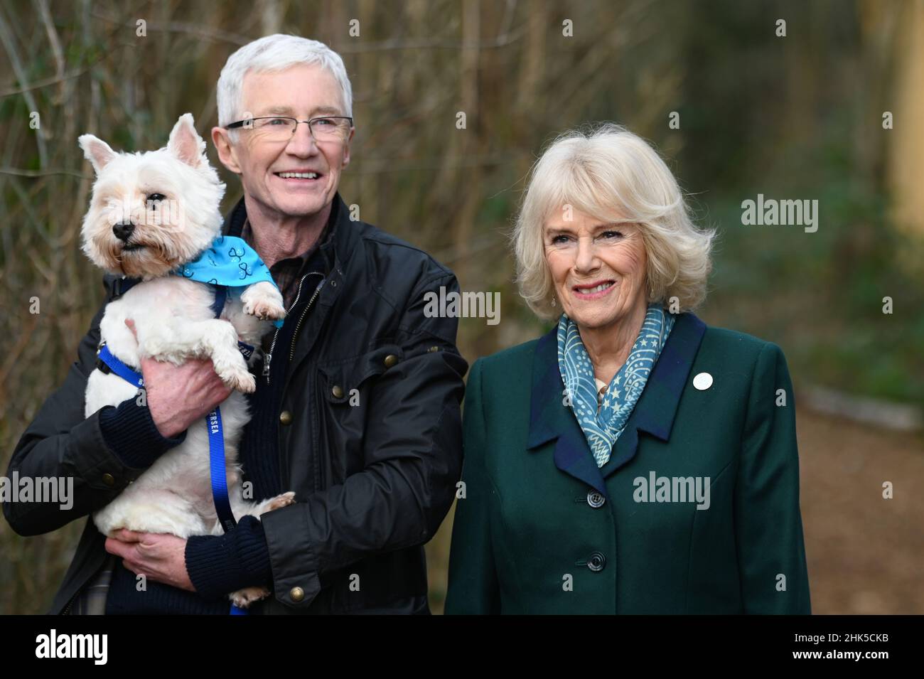 The Duchess of Cornwall goes on a walk with Battersea Ambassador Paul O ...