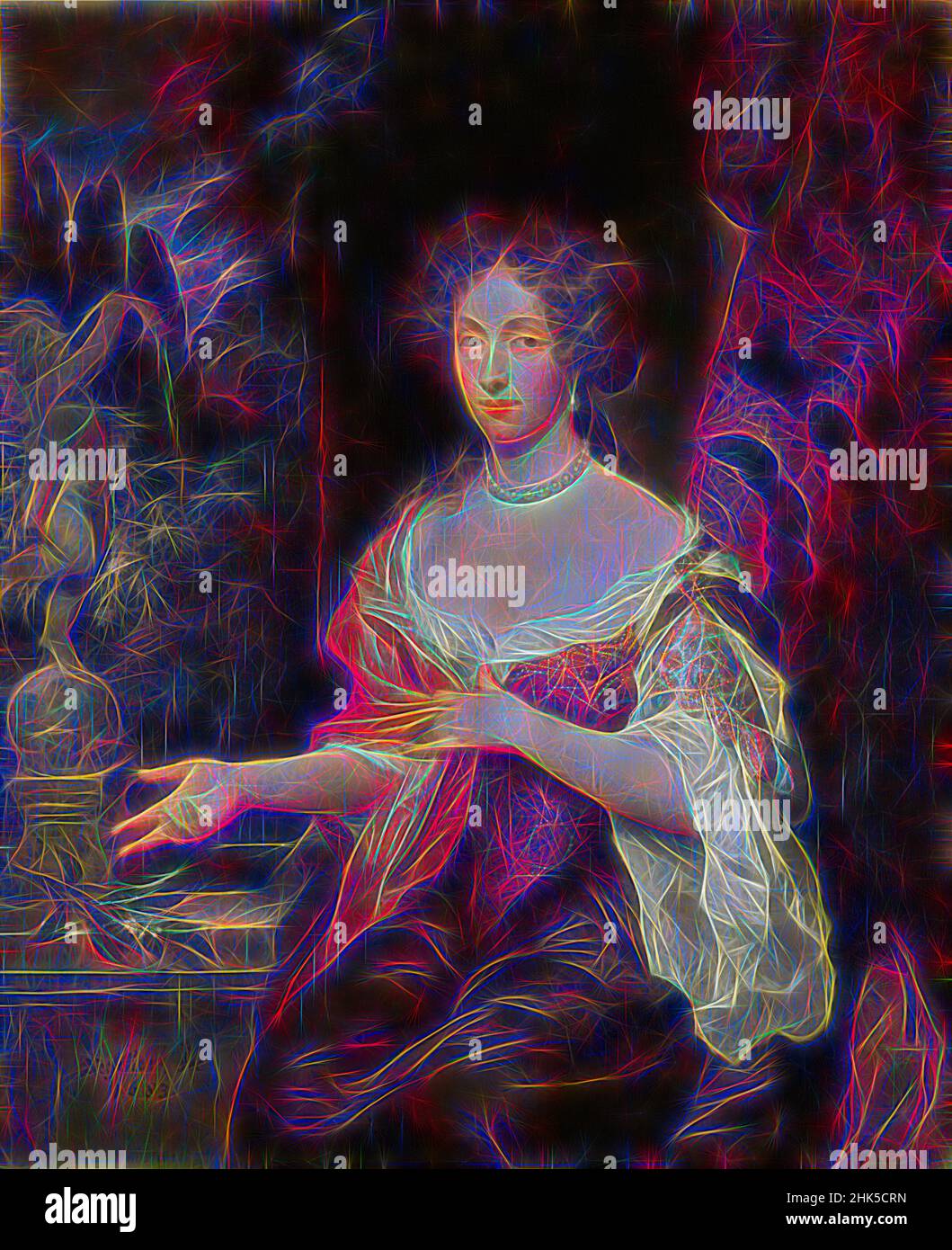 Inspired by Portrait of Maria Timmers 1658-1753, Caspar Netscher, 1683 ...