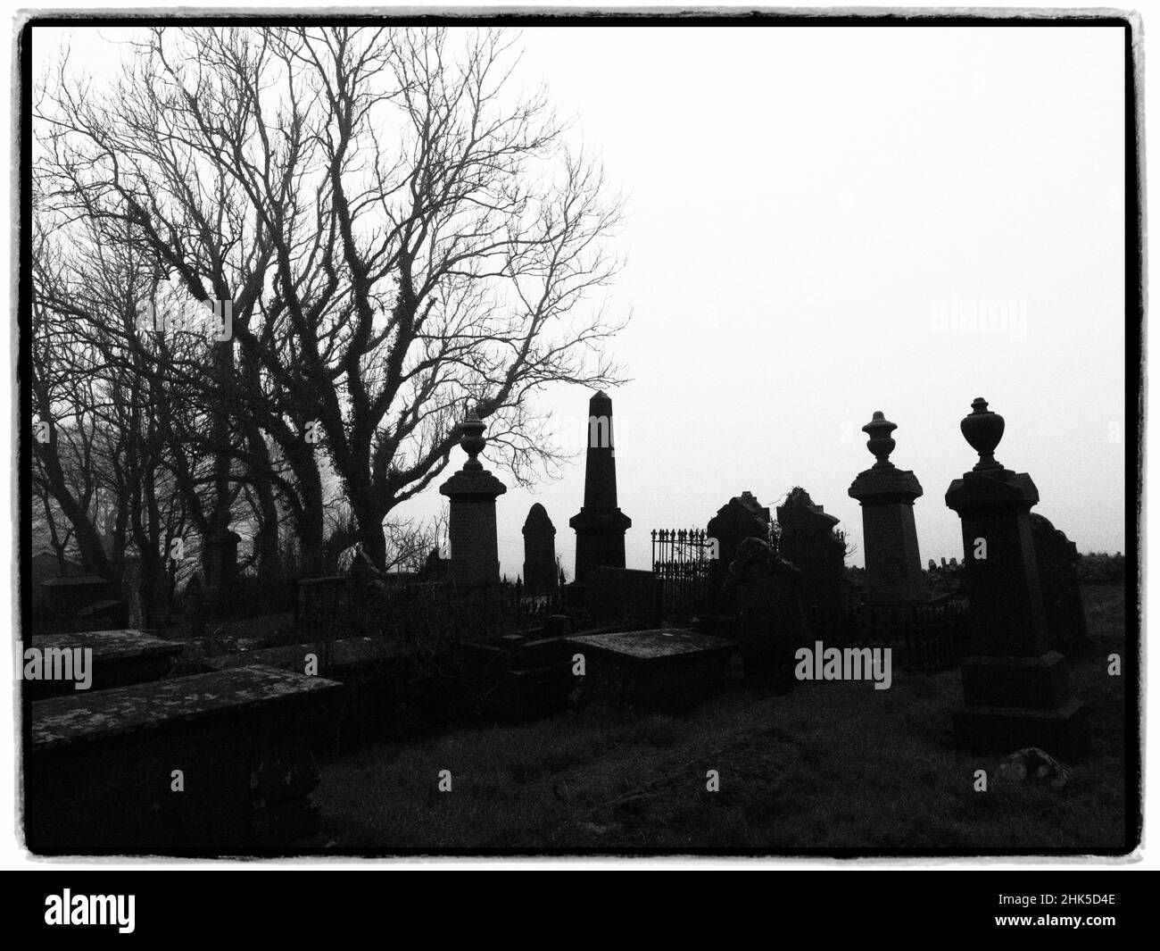 Mist graveyard wales hi-res stock photography and images - Alamy
