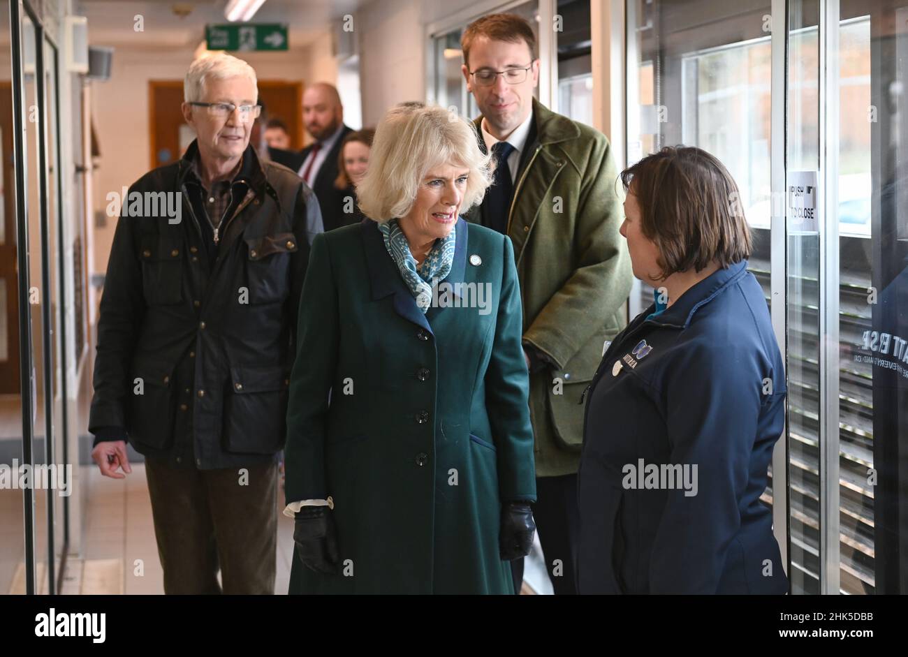The Duchess of Cornwall (centre) with Battersea Ambassador Paul O'Grady ...