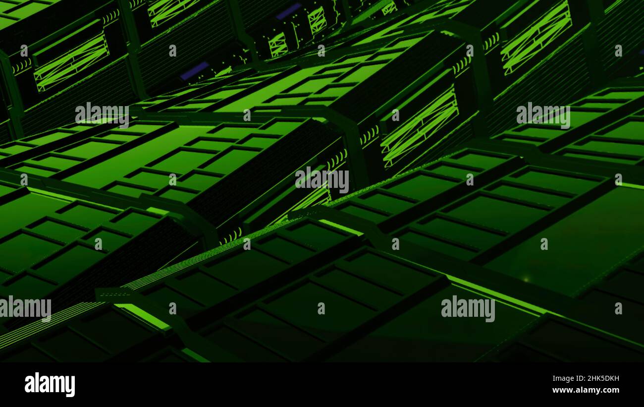 Futuristic platforms in spaceship. Motion. Platforms of spacecraft are ...