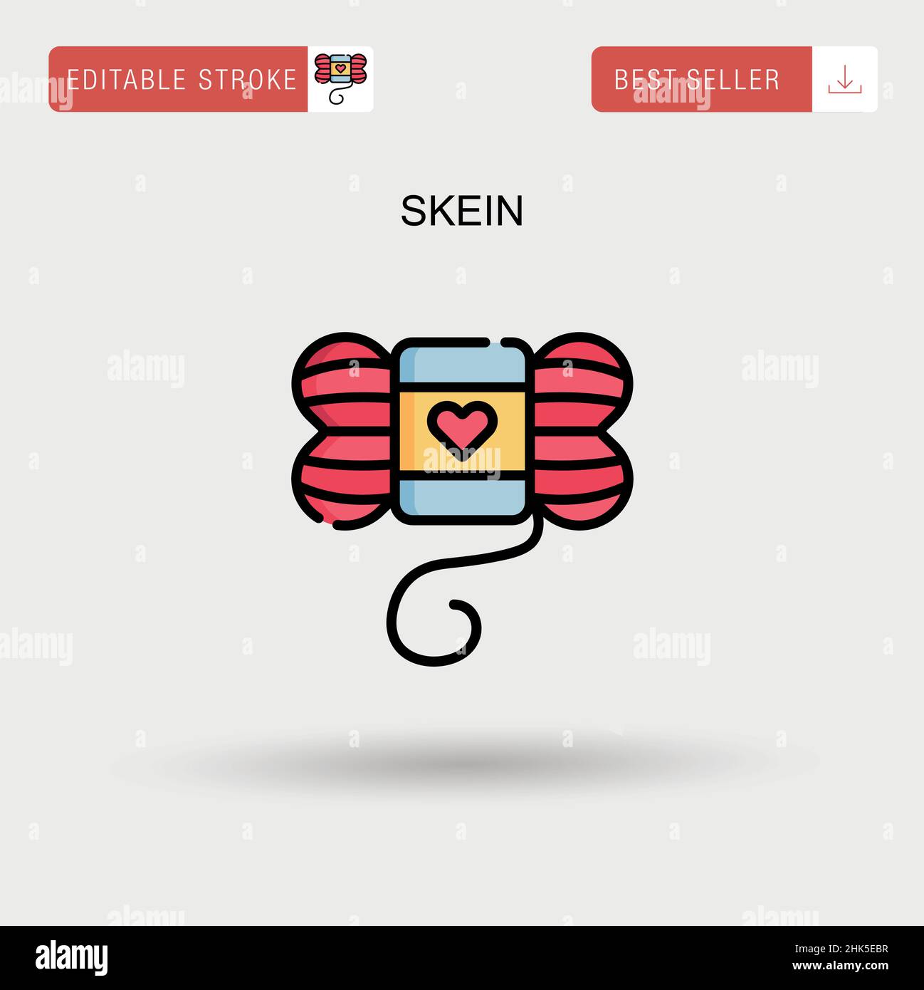 Skein yarn icon simple Stock Vector Images - Alamy