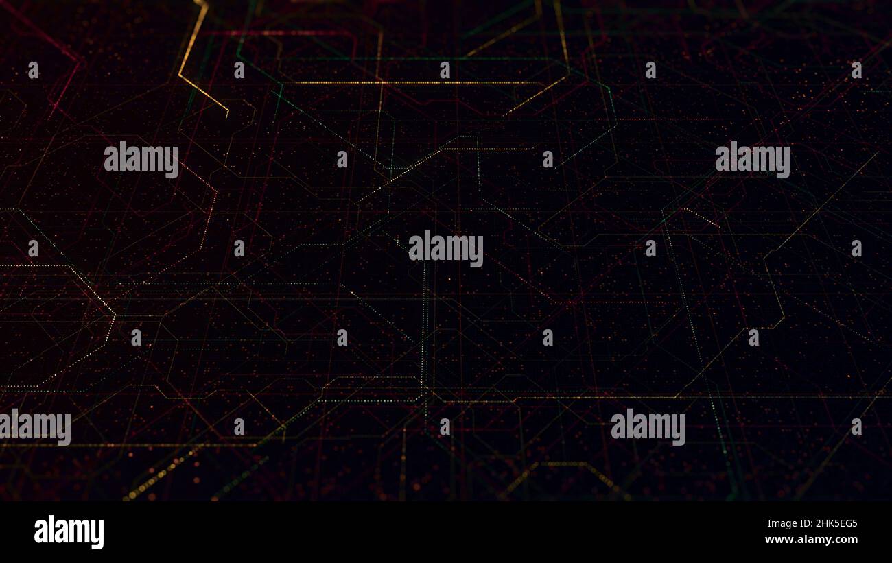 Lines moving in diagram on dark background. Animation. Beautiful ...