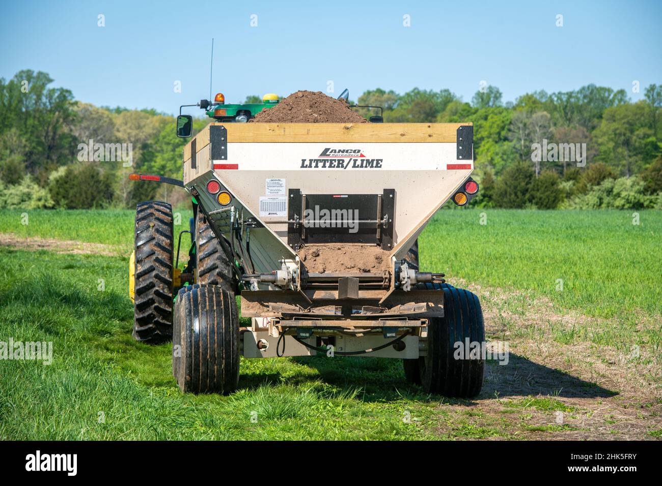 Manure spreading and cover crops on the Eastern Shore, MD Stock Photo ...