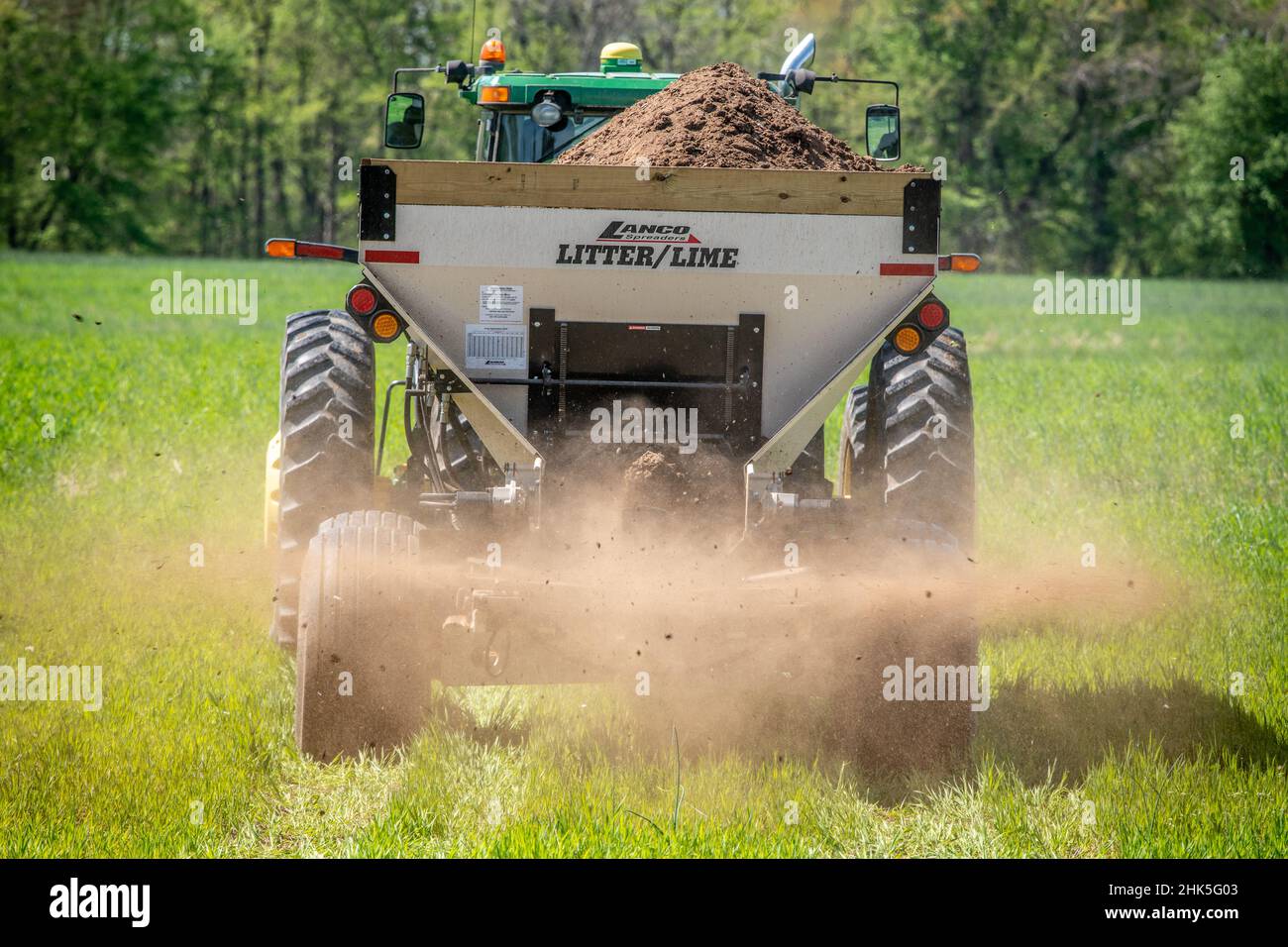 Manure spreading and cover crops on the Eastern Shore, MD Stock Photo ...