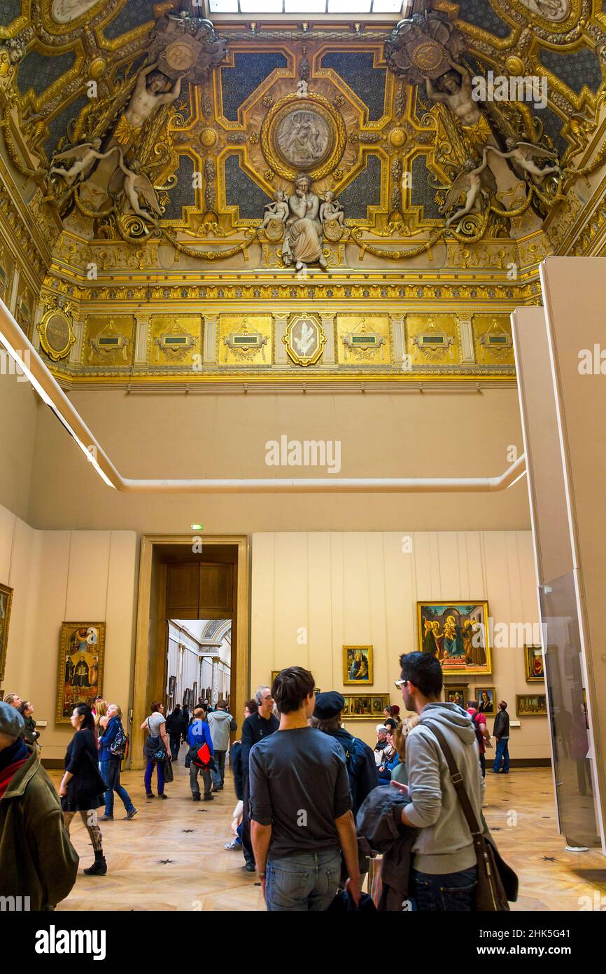 This is one of the halls of the famous Louvre museum May 12, 2013 in ...