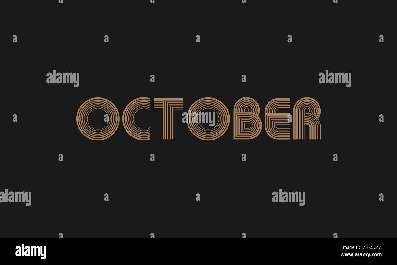 Word OCTOBER in letters - Initial vector design - Premium Icon, Logo ...