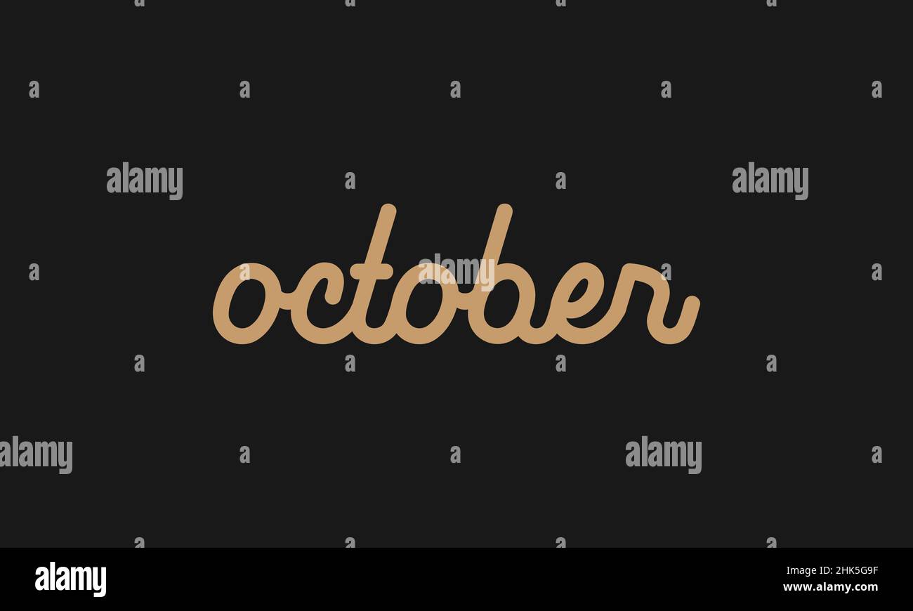 Word OCTOBER in letters - Initial vector design - Premium Icon, Logo ...