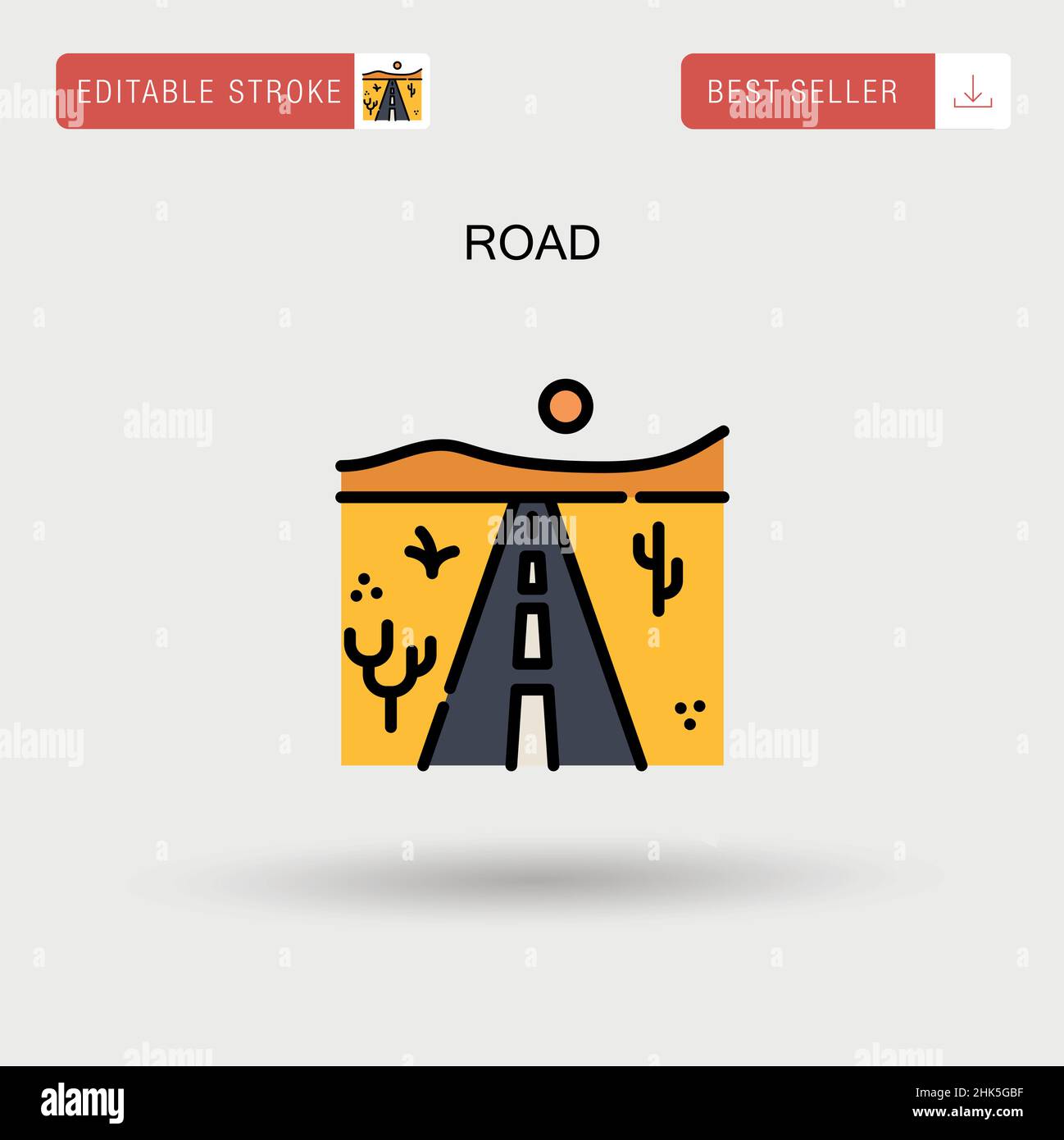Road Simple vector icon Stock Vector Image & Art - Alamy