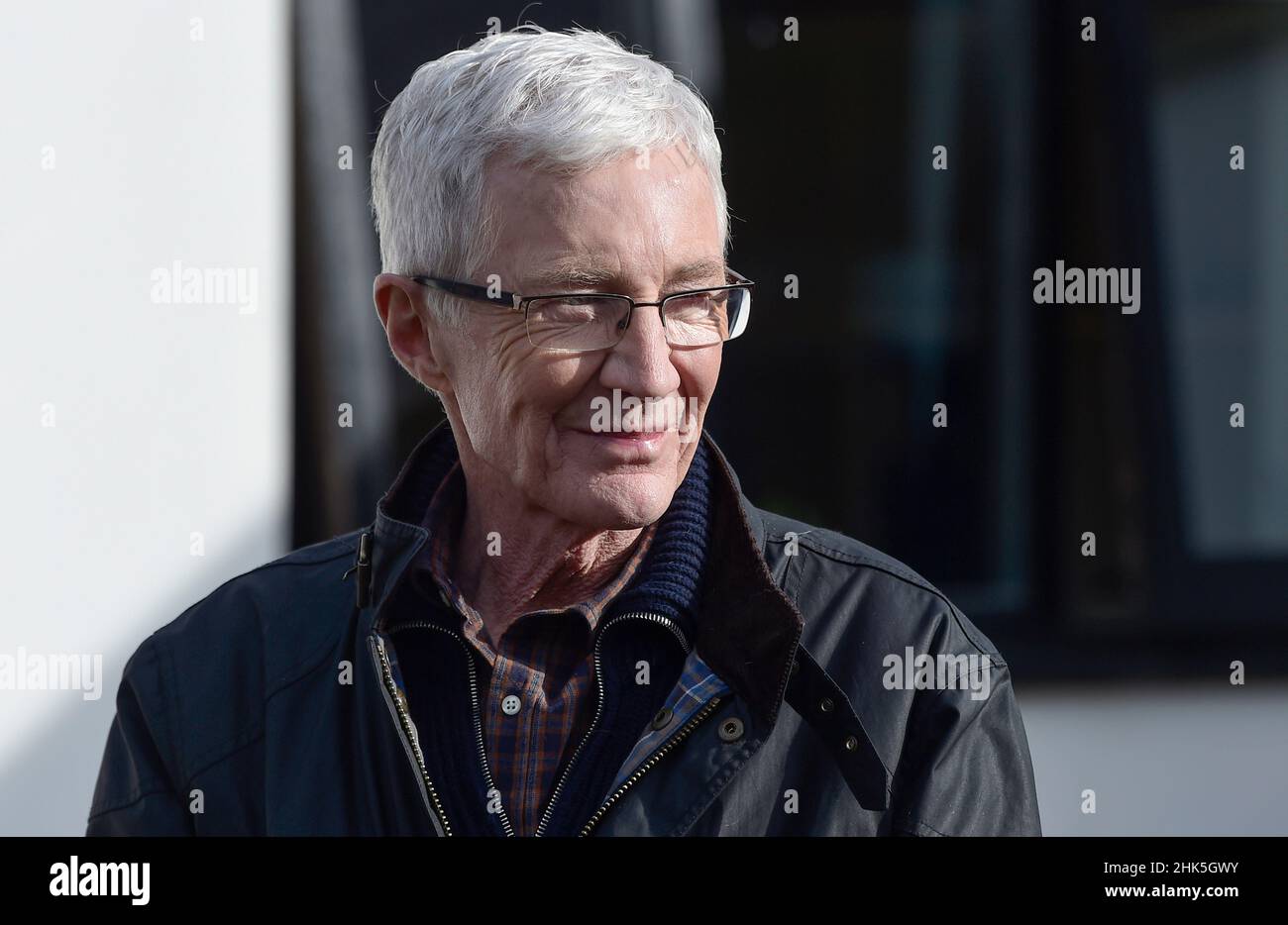 Battersea Ambassador Paul O'Grady, during a visit to the Battersea Dogs ...