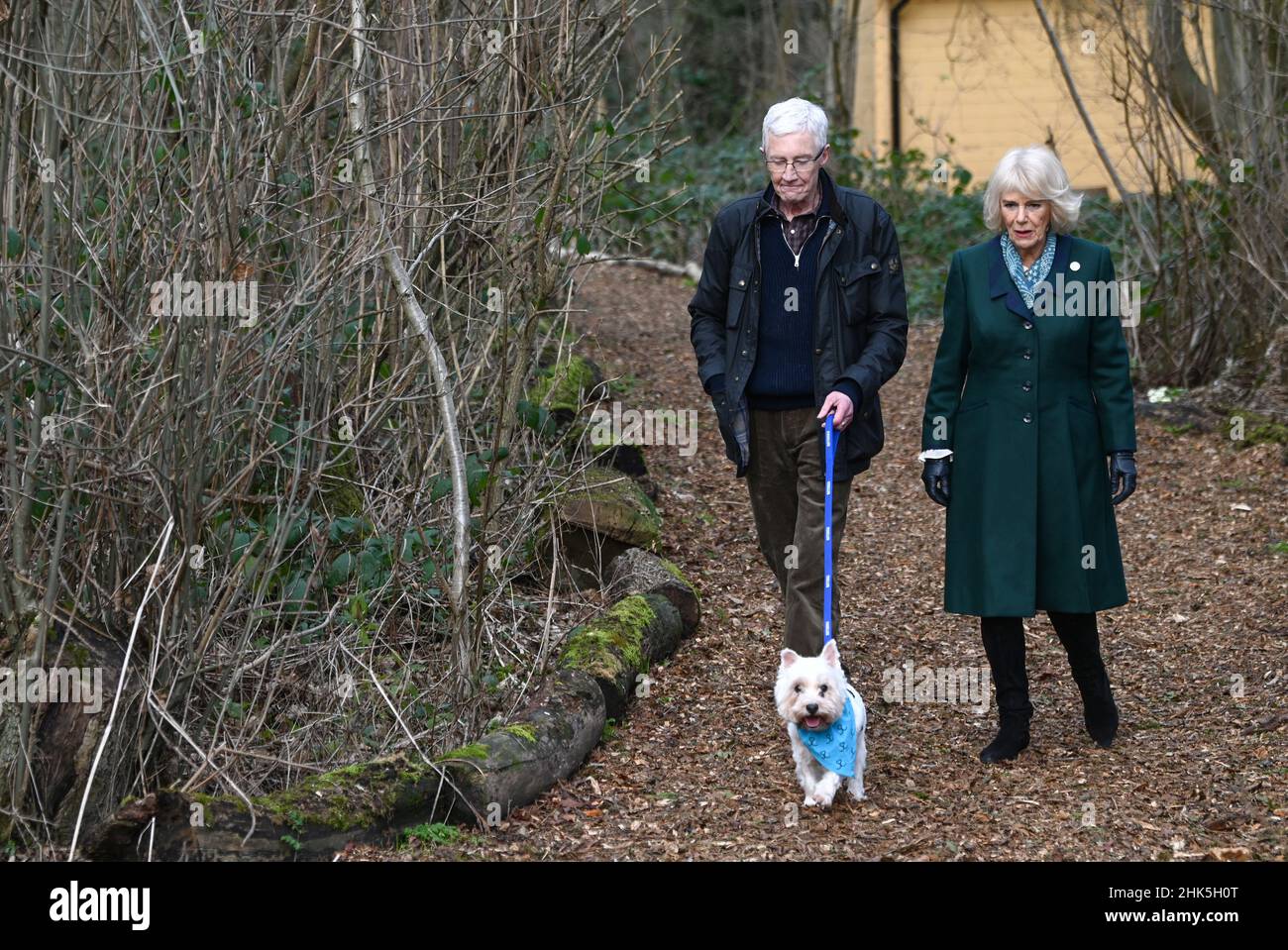 The Duchess of Cornwall goes on a walk with Battersea Ambassador Paul O ...