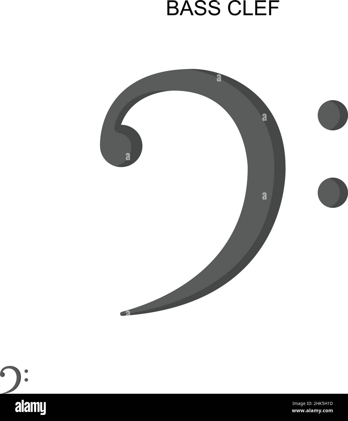 Bass Clef Simple Vector Icon Illustration Symbol Design Template For Web Mobile Ui Element