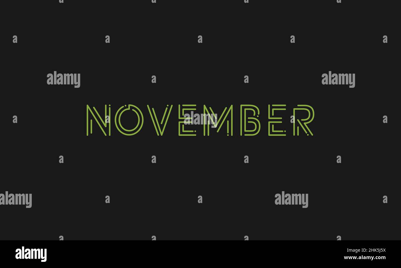 Word NOVEMBER in letters - Initial vector design - Premium Icon, Logo ...