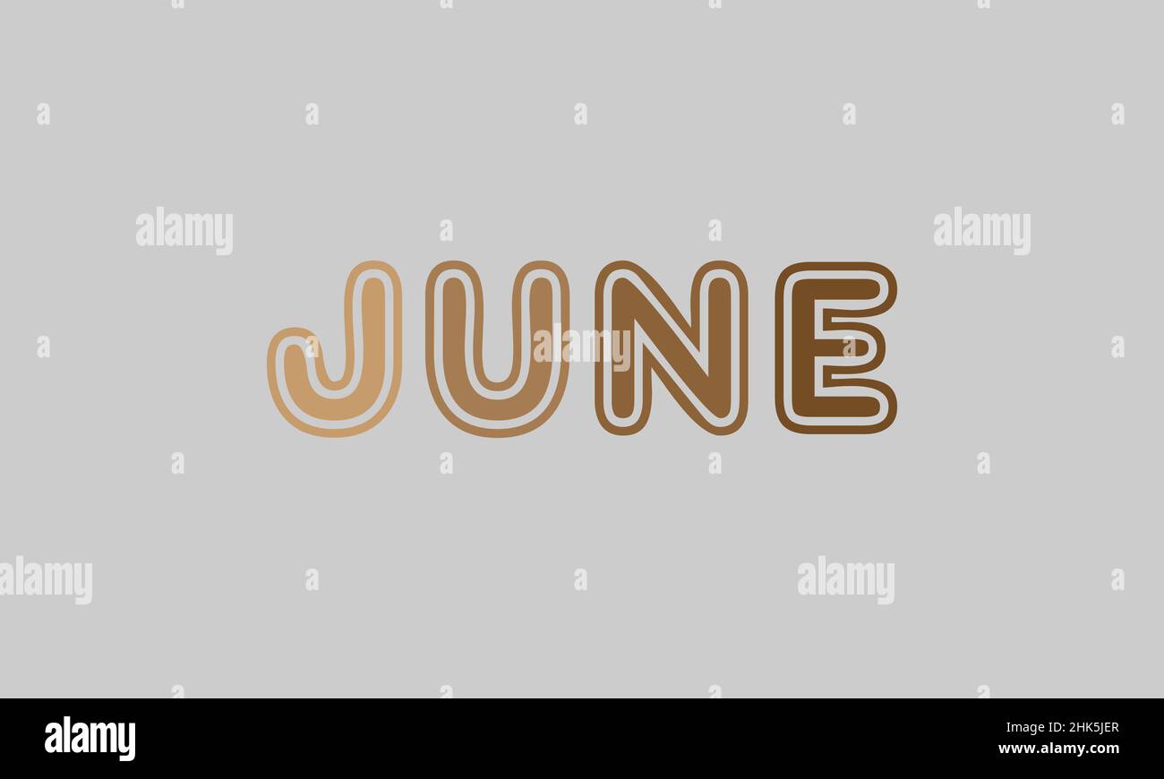 Word JUNE in letters - Initial vector design - Premium Icon, Logo ...