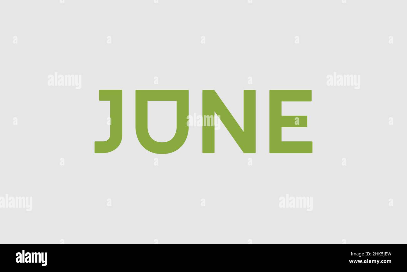 Word JUNE in letters - Initial vector design - Premium Icon, Logo ...