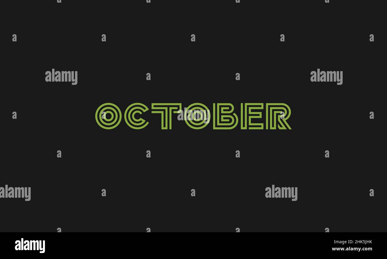 Word OCTOBER in letters - Initial vector design - Premium Icon, Logo ...