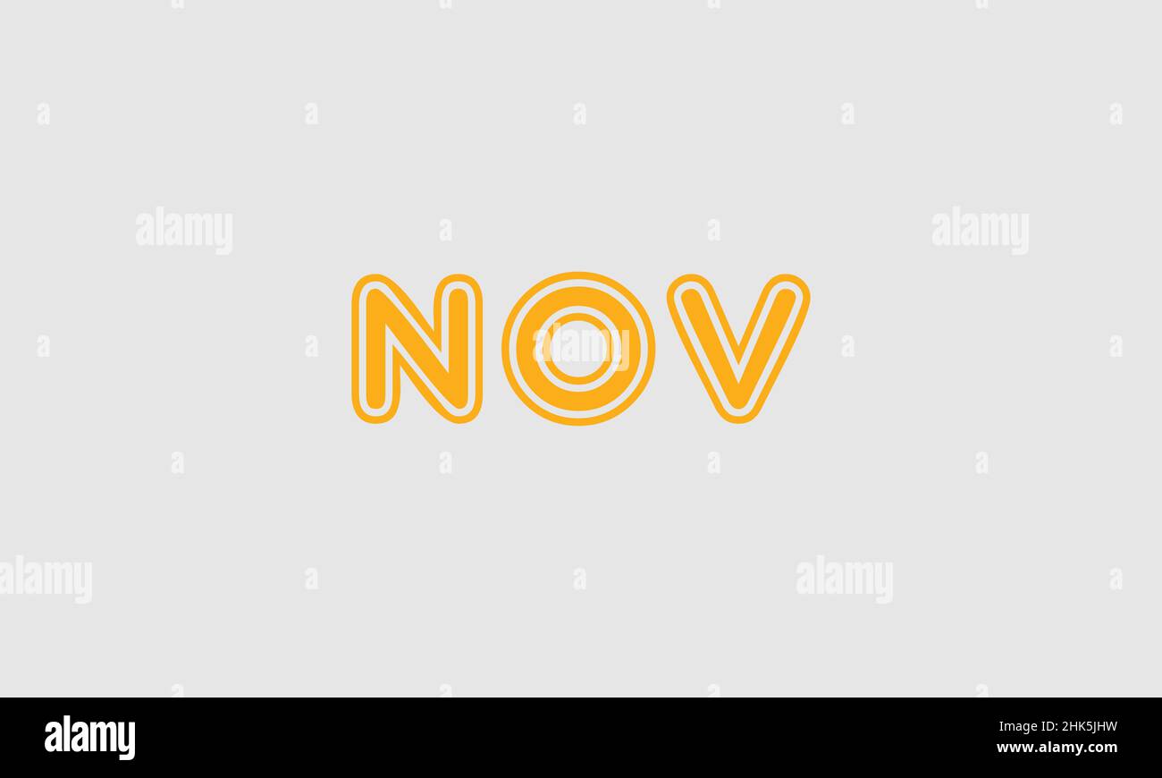 Word NOV in letters - Initial vector design - Premium Icon, Logo vector ...