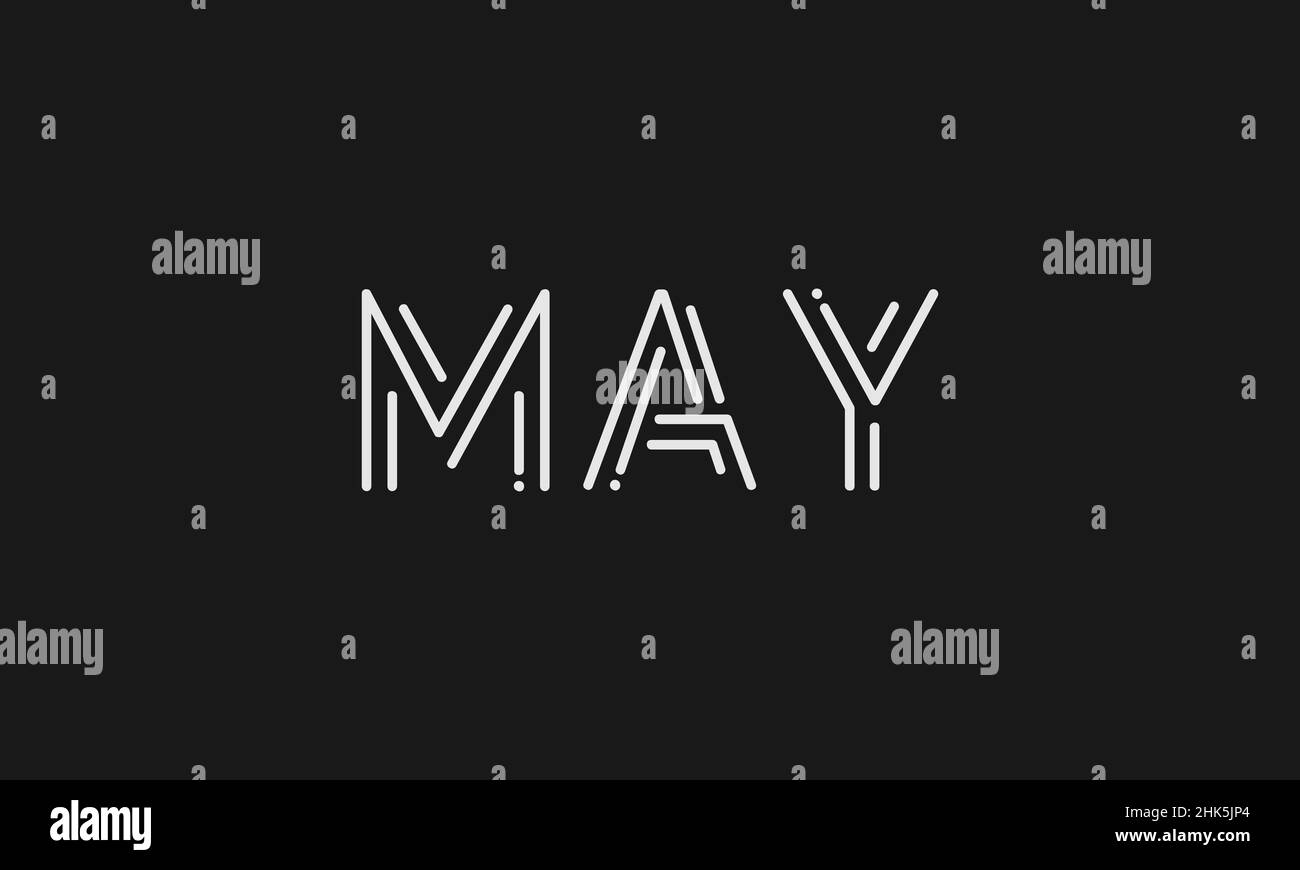May marketing logo Black and White Stock Photos & Images - Alamy