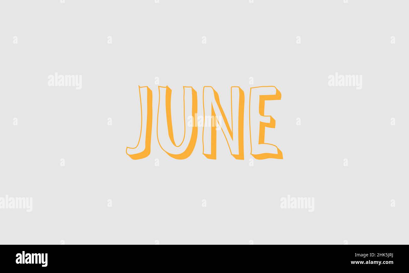 Word JUNE in letters - Initial vector design - Premium Icon, Logo ...