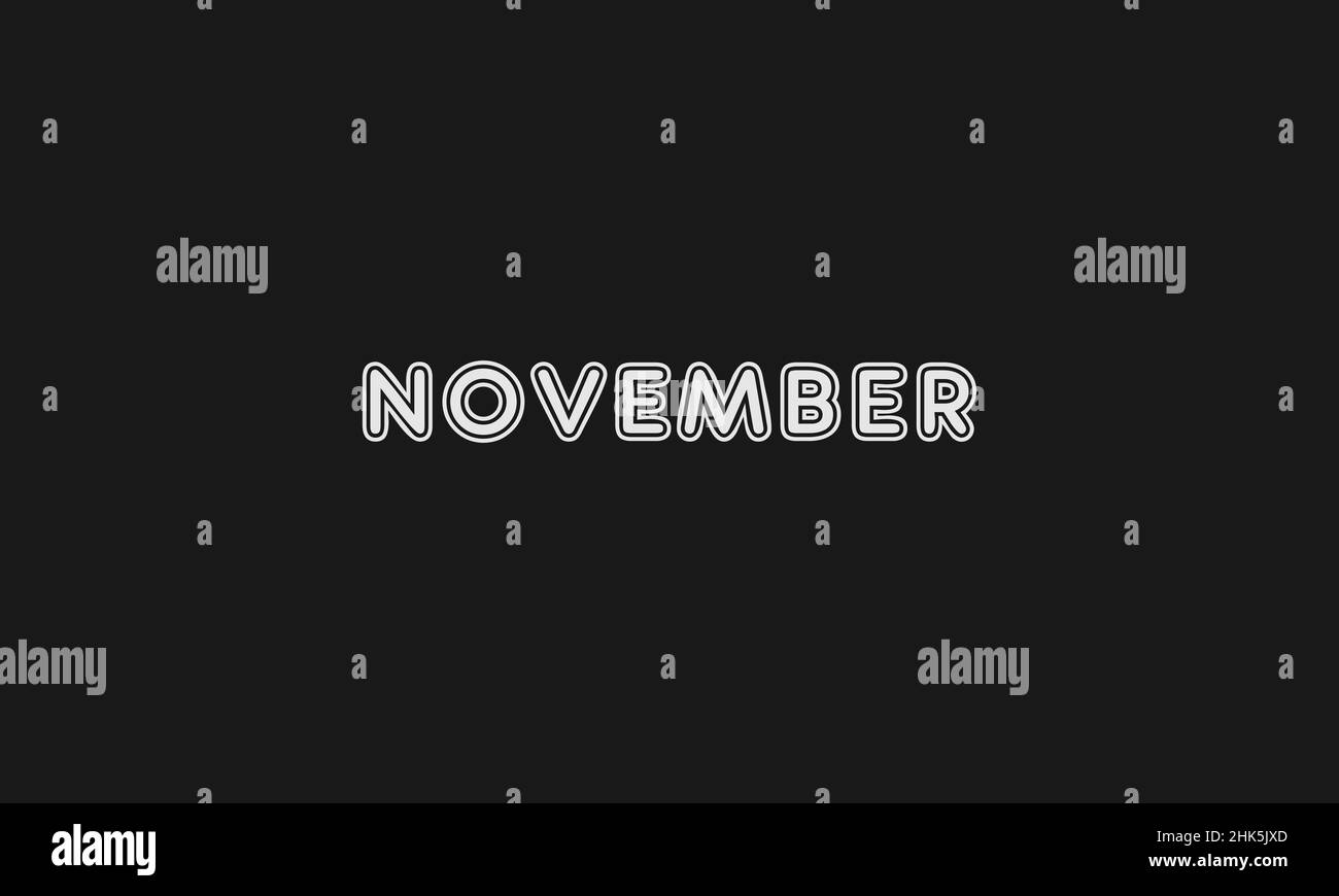Word NOVEMBER in letters - Initial vector design - Premium Icon, Logo ...