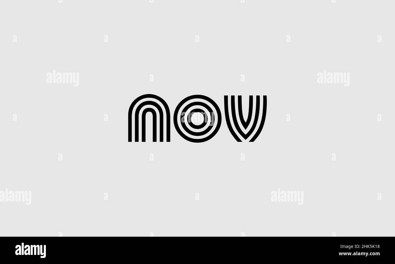 Word NOV in letters - Initial vector design - Premium Icon, Logo vector ...