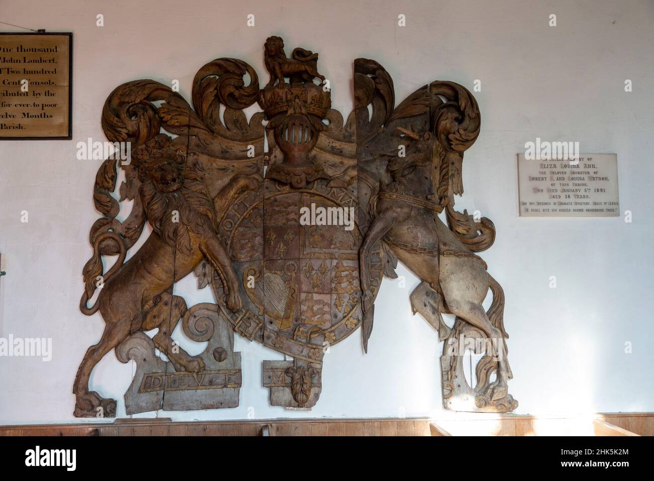 Stuart Royal Coat of Arms King James 1st 1605, Friston, Suffolk ...