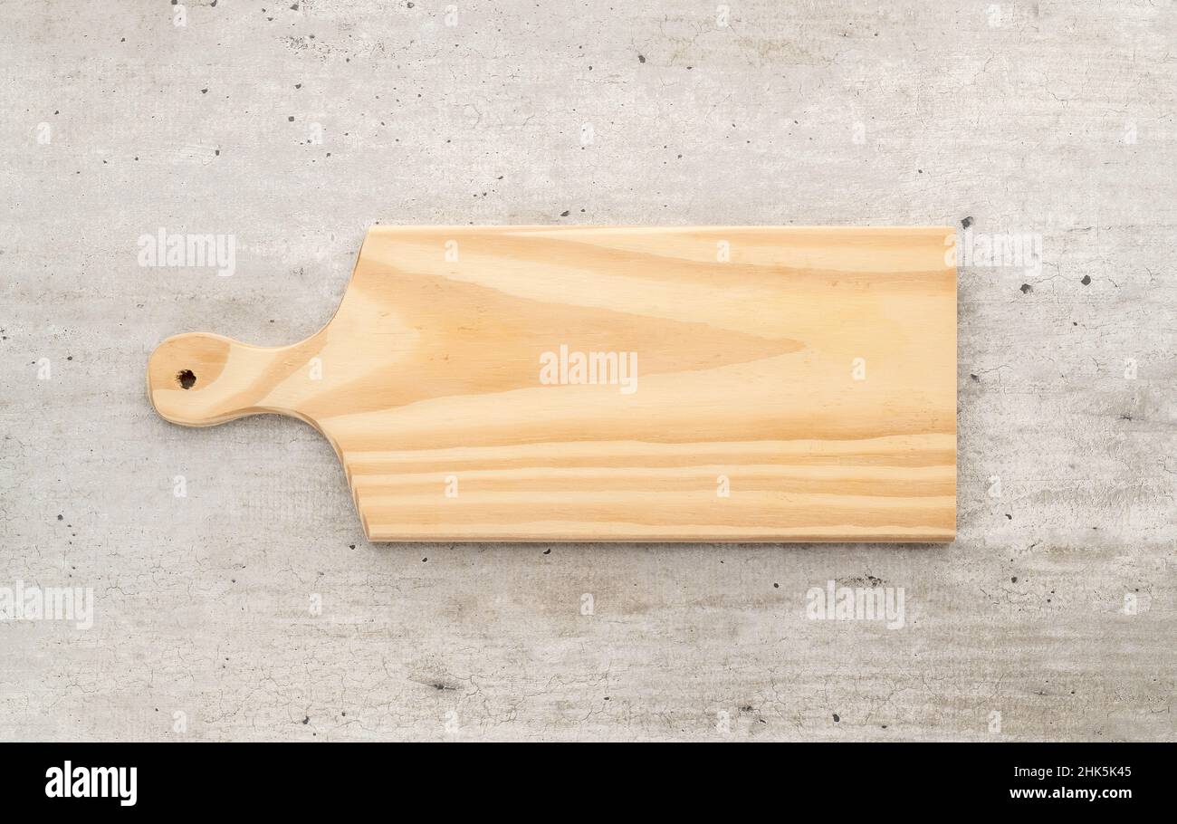 Empty wooden board over wooden table with copy space Stock Photo - Alamy