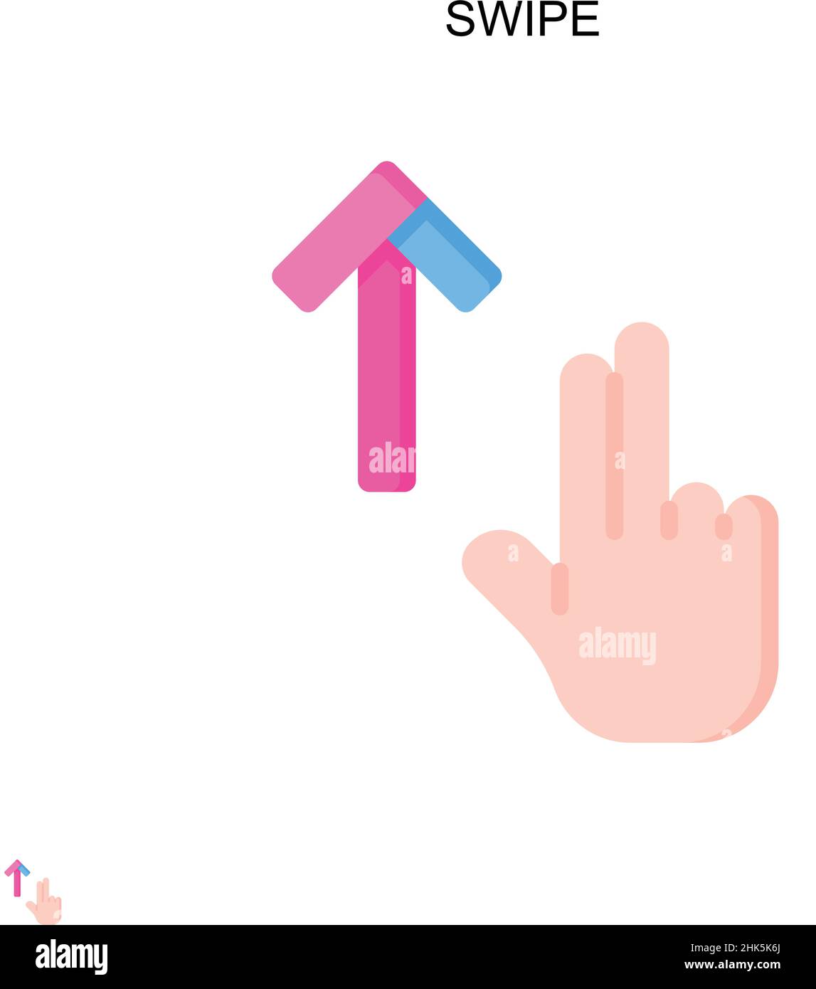 Swipe Simple vector icon. Illustration symbol design template for web ...