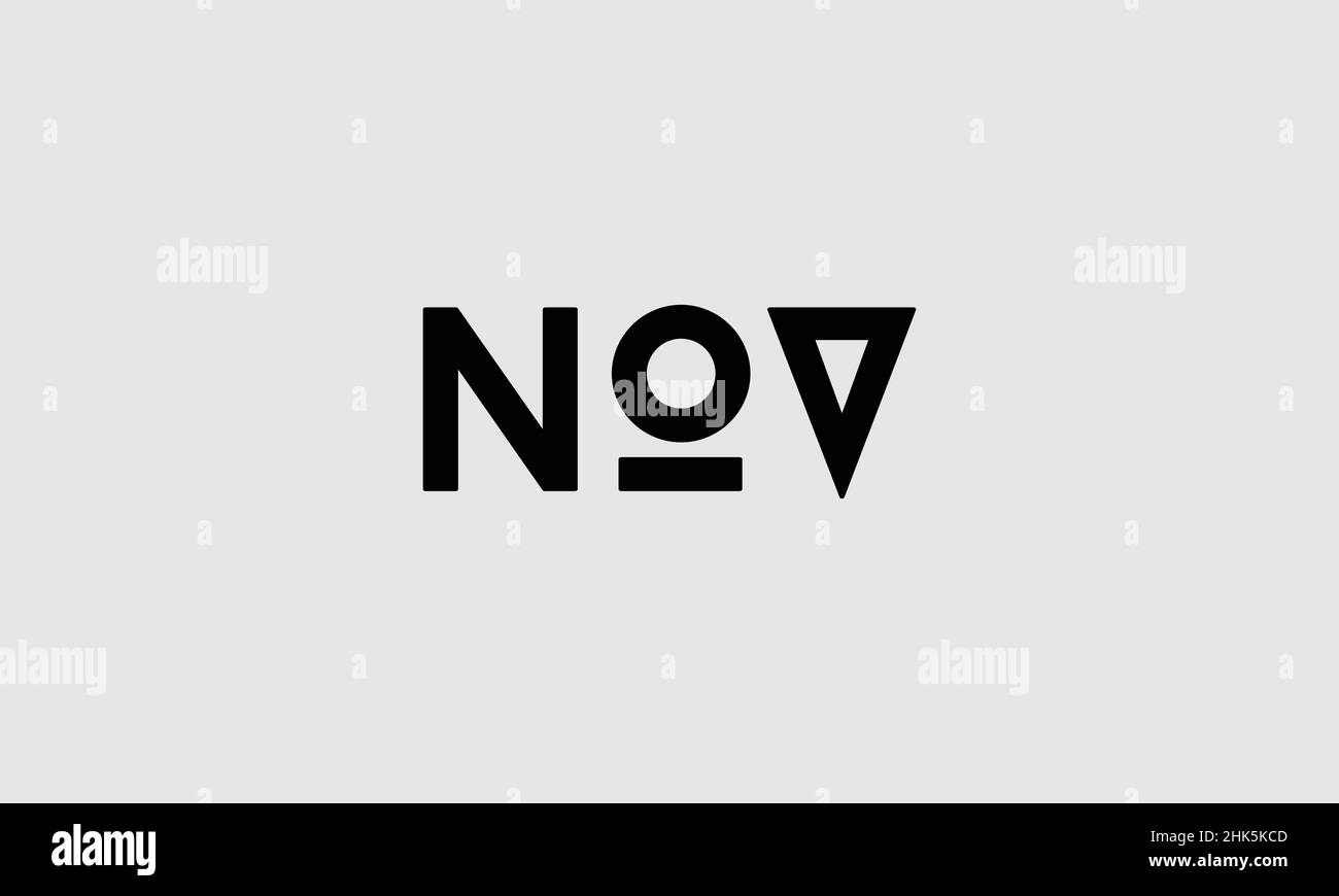 Word NOV in letters - Initial vector design - Premium Icon, Logo vector ...