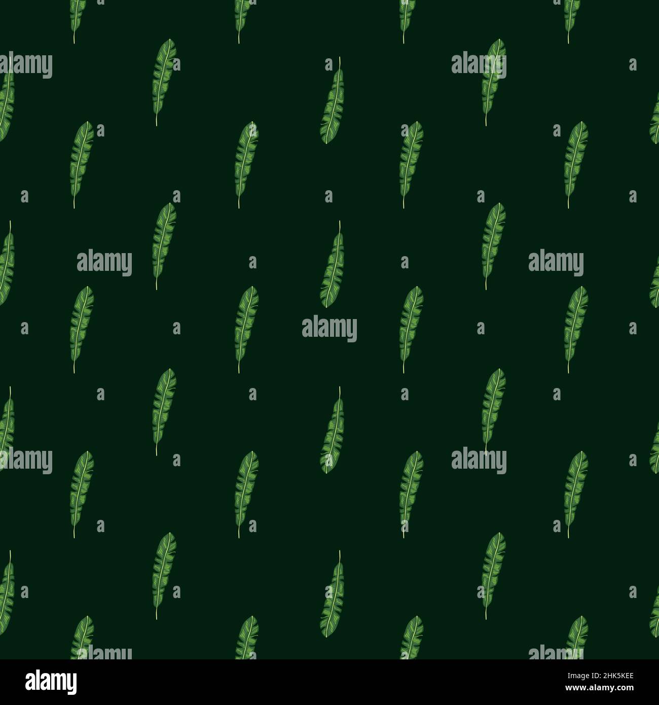 Dark seamless abstract nature pattern with botany tropic leaf elements ...