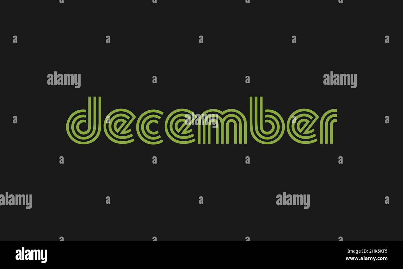 Word DECEMBER in letters - Initial vector design - Premium Icon, Logo ...
