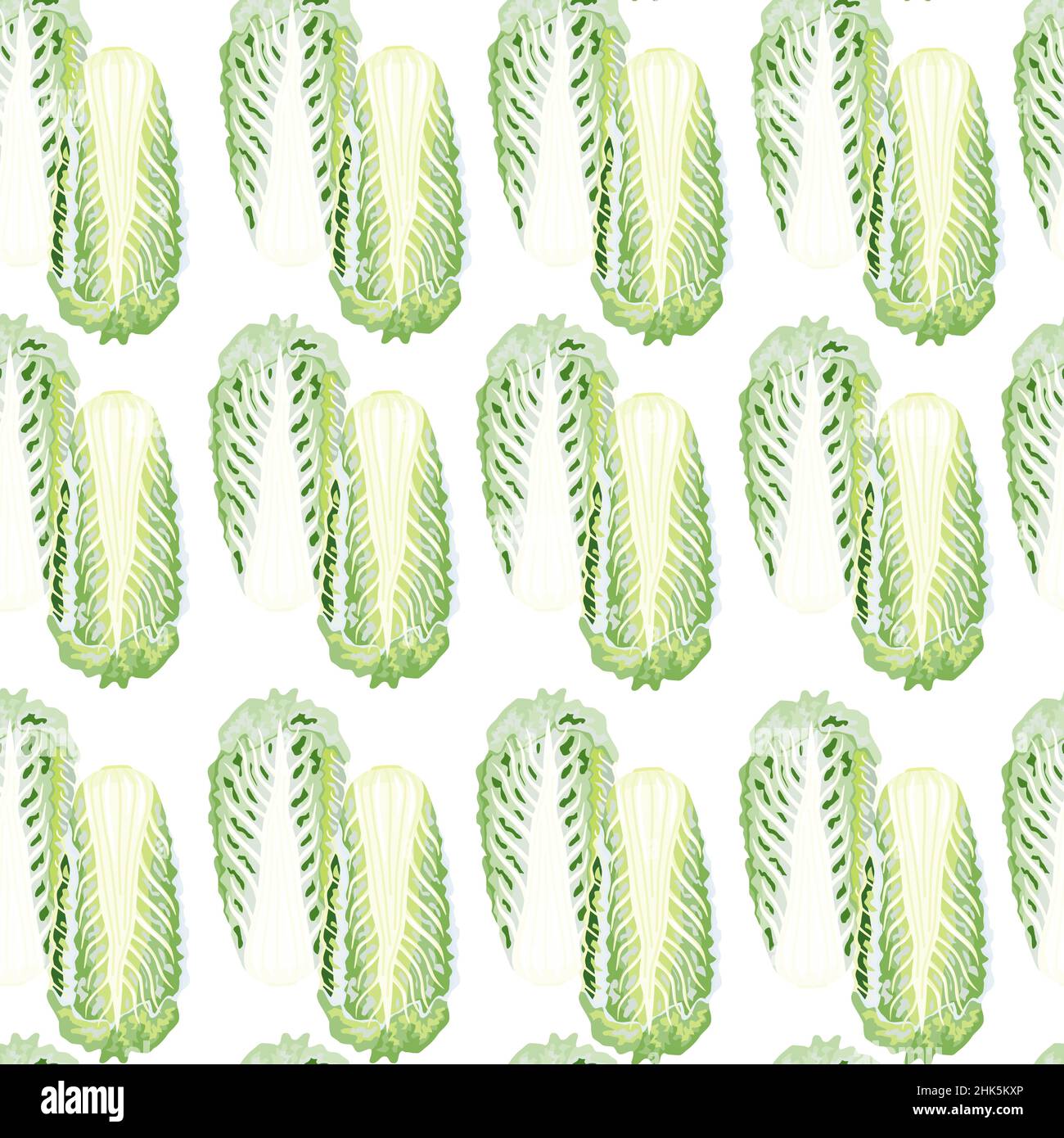 Seamless pattern Chinese cabbage on white background. Simple ornament ...