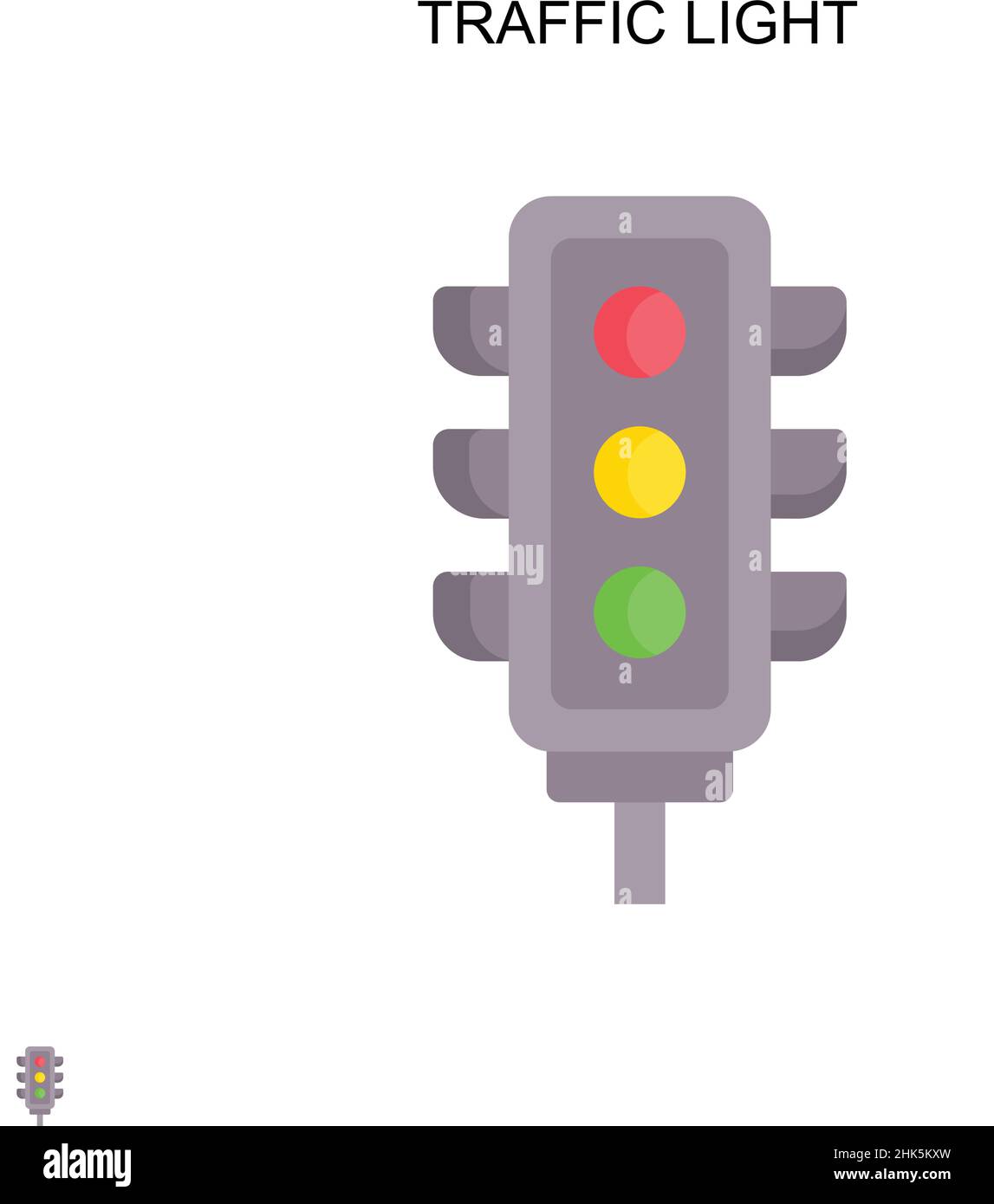 Traffic light Simple vector icon. Illustration symbol design template ...
