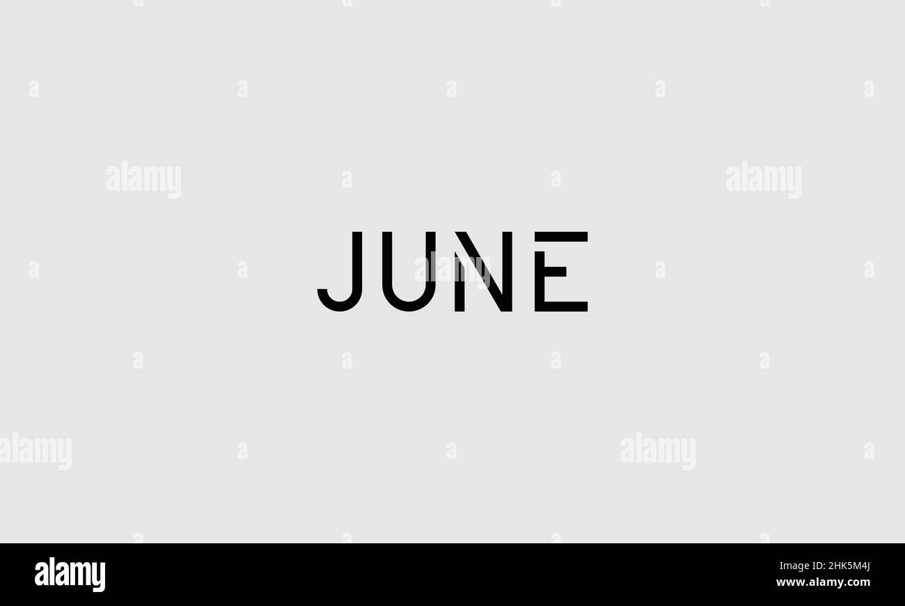 Word JUNE in letters - Initial vector design - Premium Icon, Logo ...
