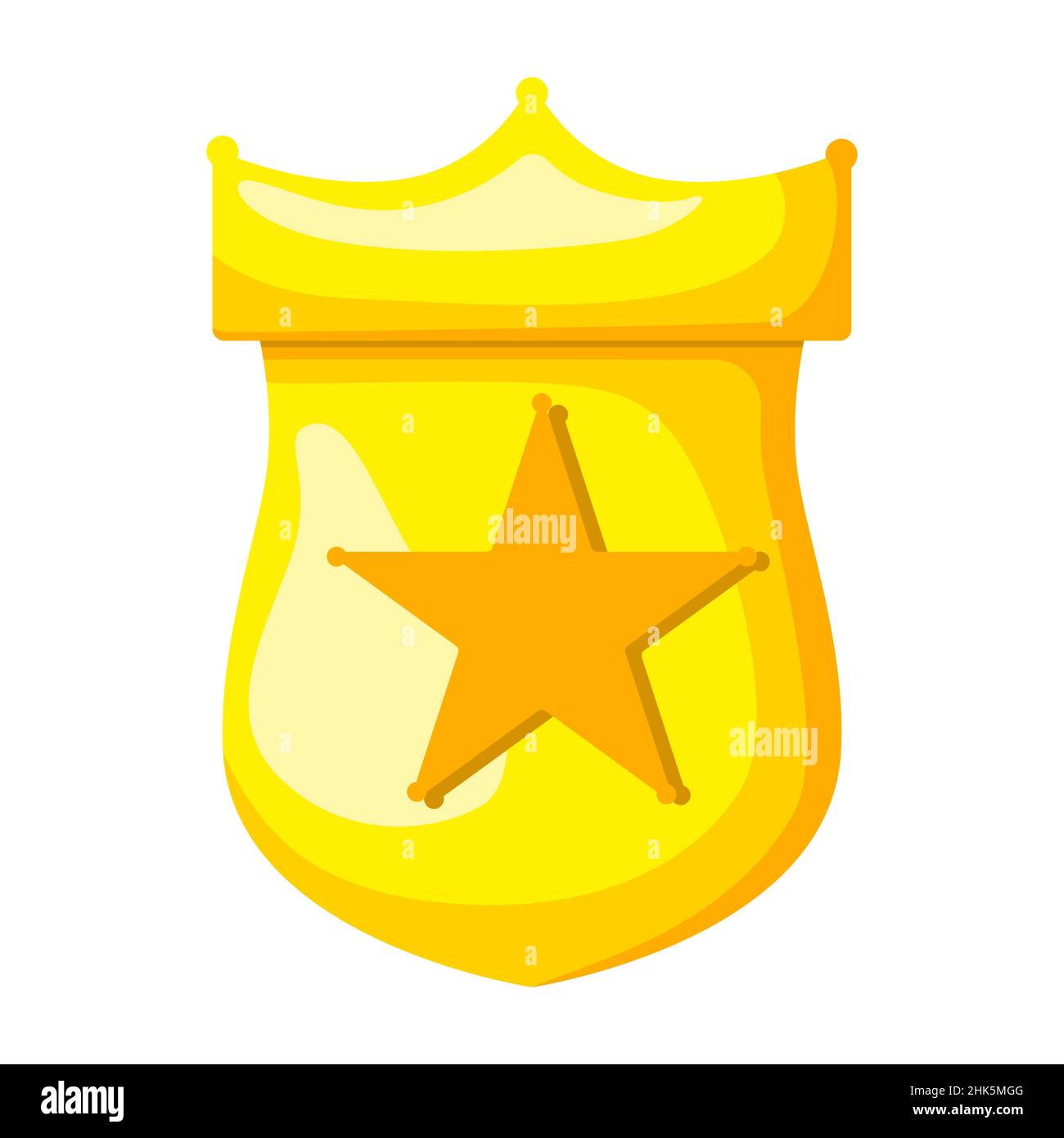 Police badge isolated on white background. Officer symbol in flat style ...