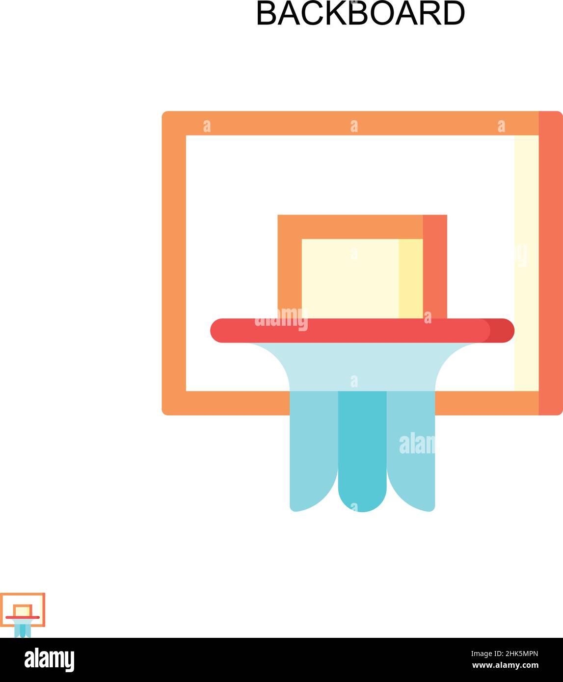 Backboard Simple vector icon. Illustration symbol design template for ...