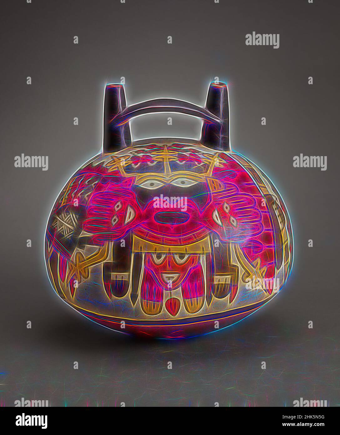 Inspired by Double Spout and Bridge Vessel with Painted Motifs, Nasca ...