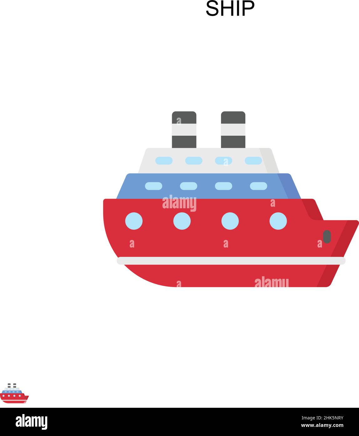 Ship Simple vector icon. Illustration symbol design template for web ...