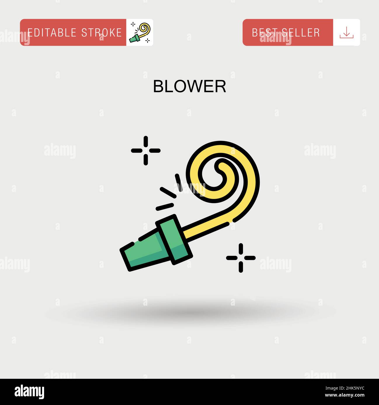Blowing into blower Stock Vector Images - Alamy