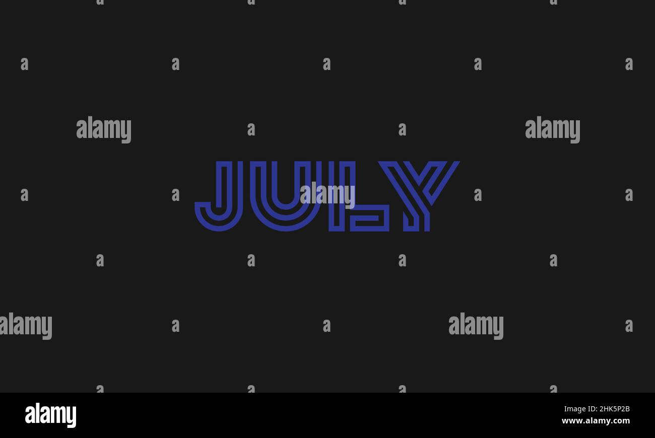 Word JULY in letters - Initial vector design - Premium Icon, Logo ...