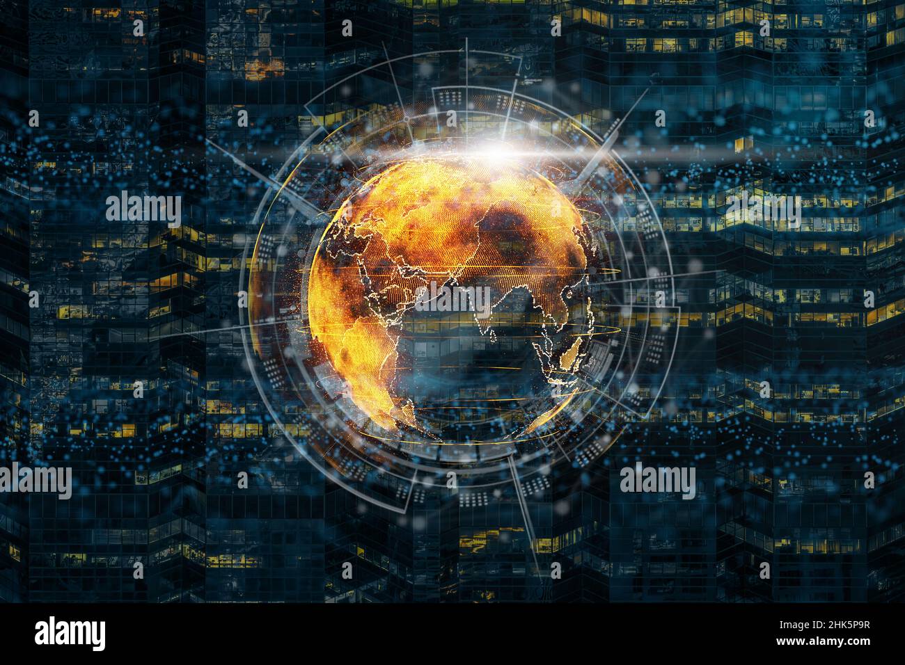 Motion particle earth digital hi-res stock photography and images - Alamy