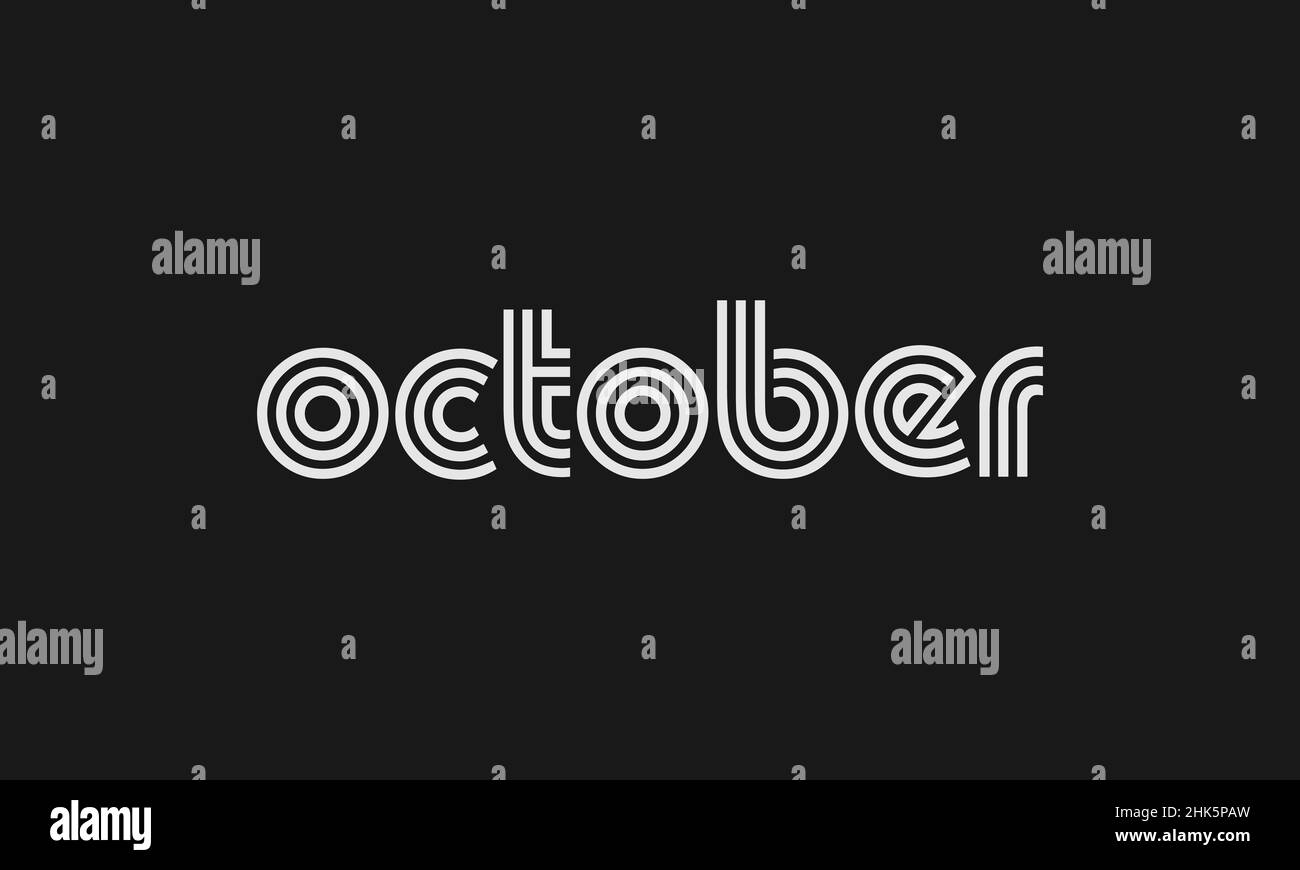 Word OCTOBER in letters - Initial vector design - Premium Icon, Logo ...