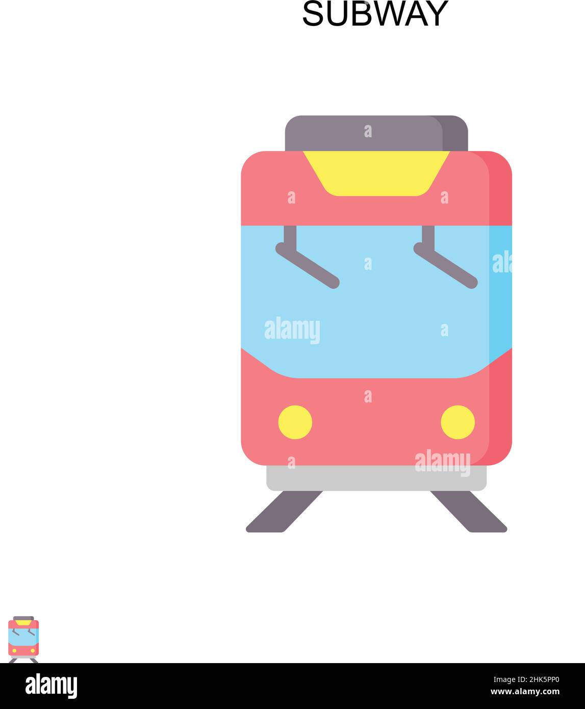 Subway Simple vector icon. Illustration symbol design template for web ...
